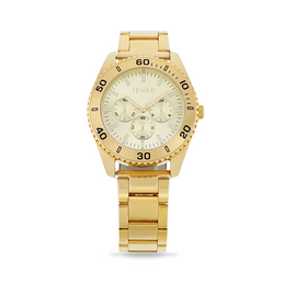 Tempo Women’s Gold Plated Africa Dial Bracelet Watch Set