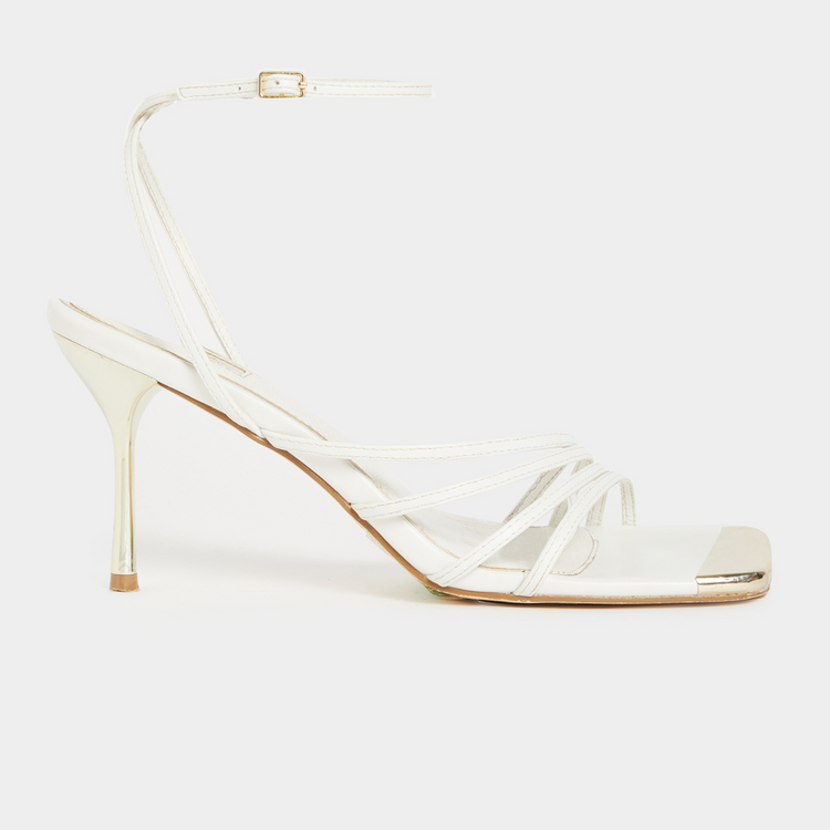 Luella Assymetric Strappy Heeled Sandals