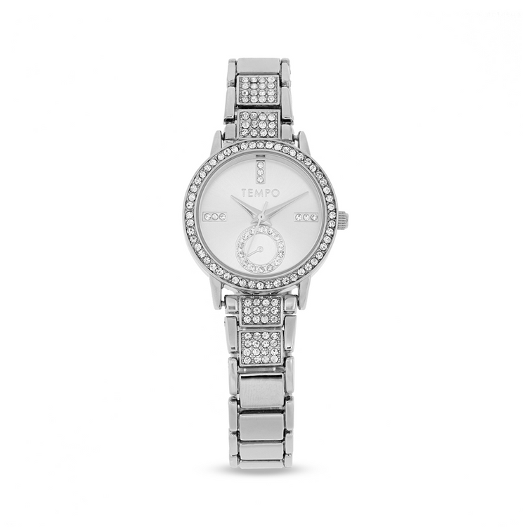 Silver Tempo Ladies Sparkle Watch