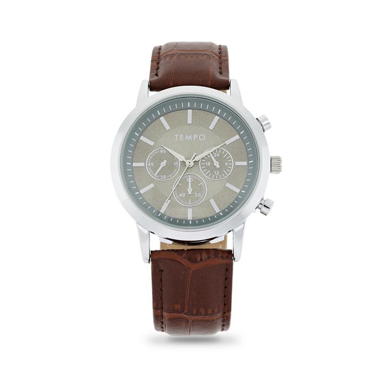 Tempo Men's Analogue Leather watch