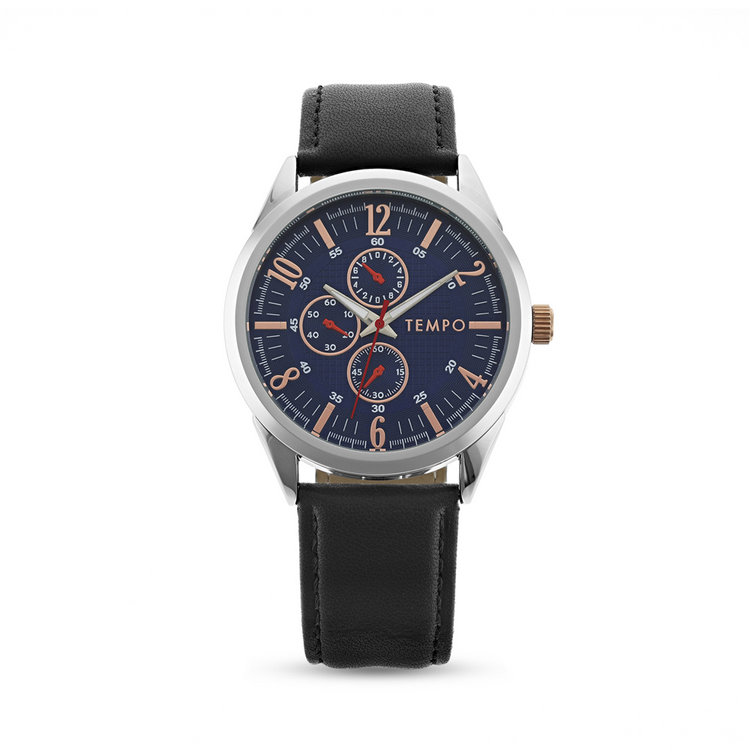 Tempo Men's Analogue Leather Watch