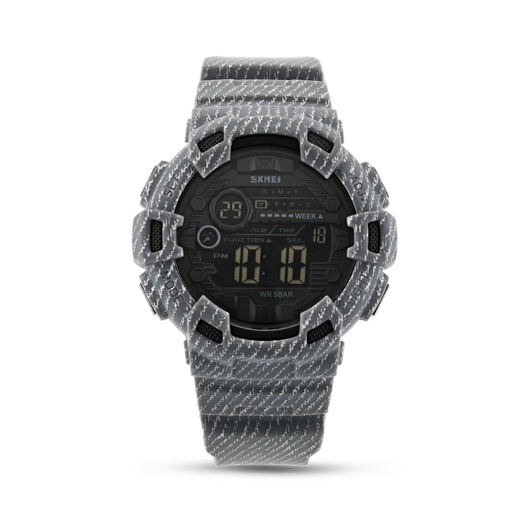 Tempo Digital Multi-Function Rugged Grey Resin Watch