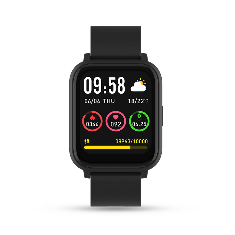 Volkano Active Tech Stamina Series GPS Black Silicone Smartwatch
