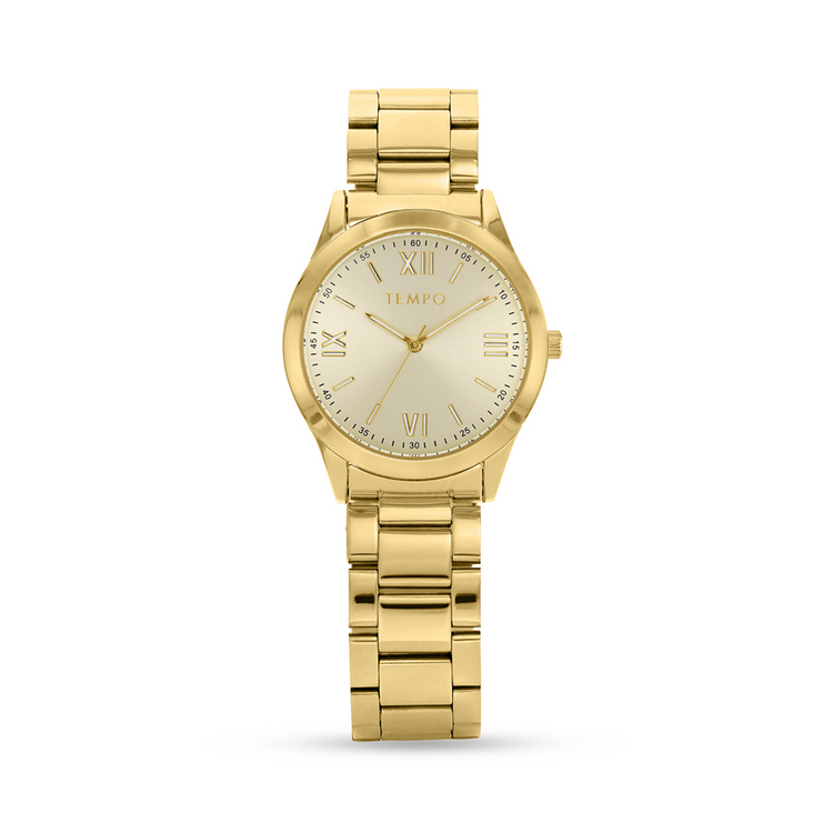 Tempo Men’s Gold Tone Bracelet Watch