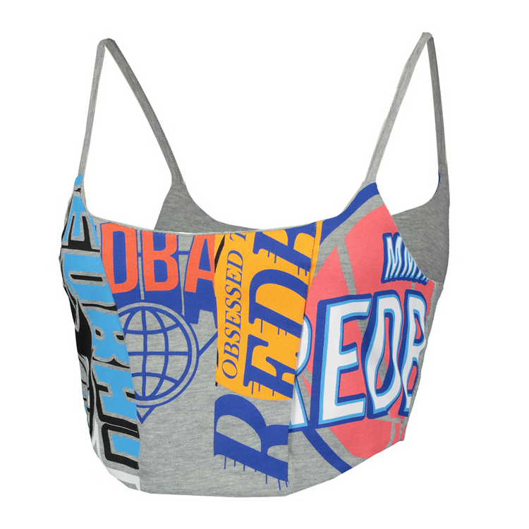 Redbat Women's Grey Melange Cropped Top