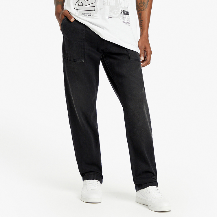 Redbat Men's Black Straight Jeans